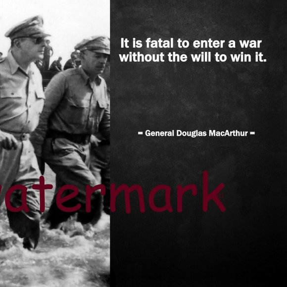 Wall Decor | Douglas Macarthur Entering War Quote Photo 13x19 | Poshmark